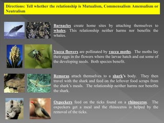 Mutualism and Neutralism | PPTX