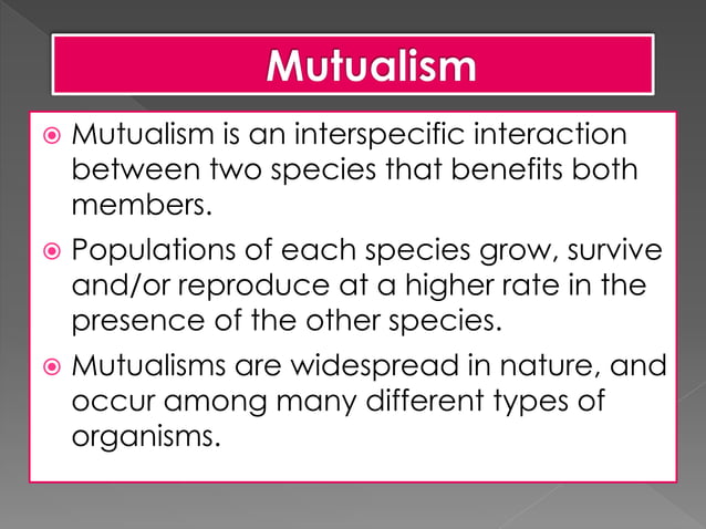Mutualism and Neutralism | PPTX