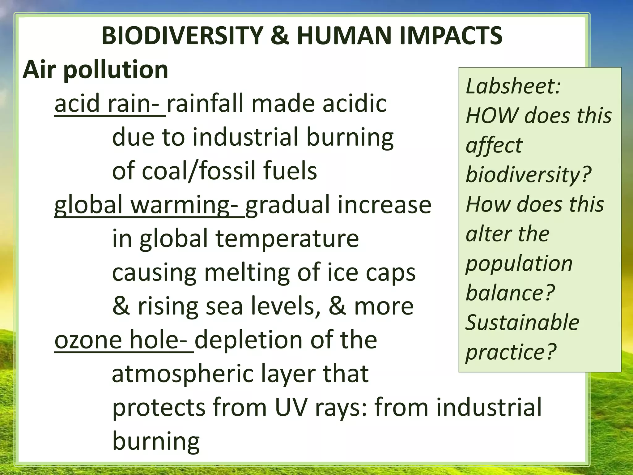 Ecology 2: Eneregy & Biodiversity NOTES | PPT