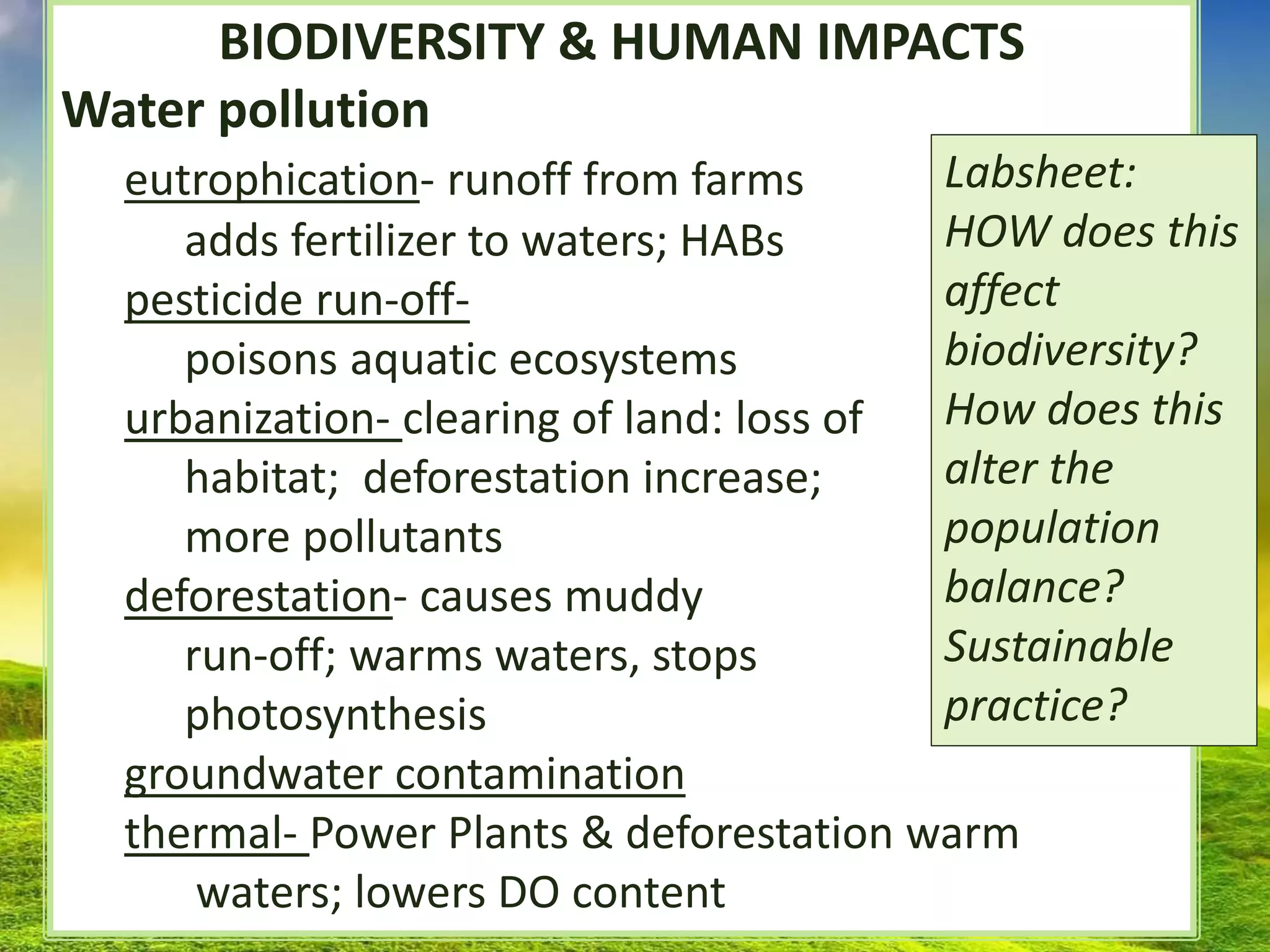 Ecology 2: Eneregy & Biodiversity NOTES | PPT