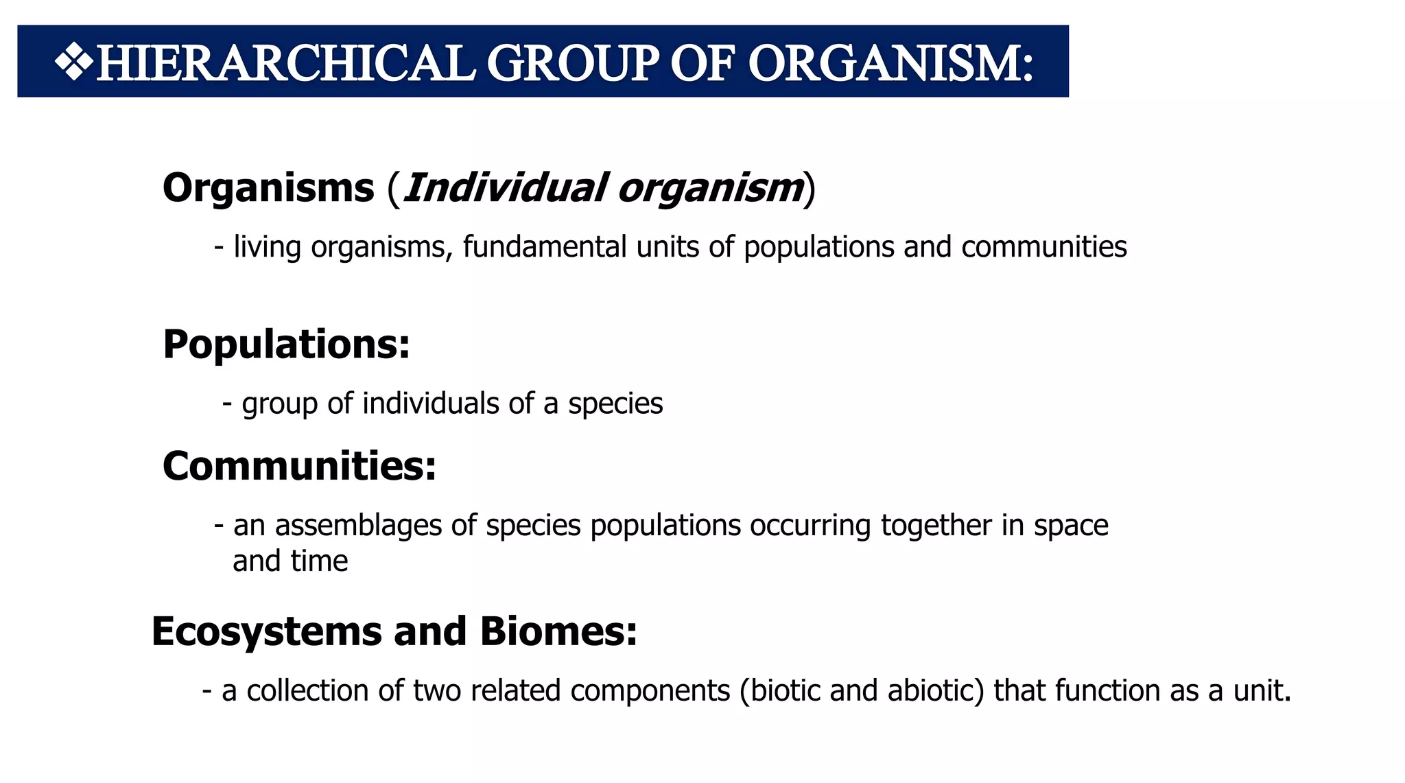Ecology 407 Organism and their Interaction with their environment | PPTX