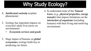 Ecology 407 Organism and their Interaction with their environment | PPTX