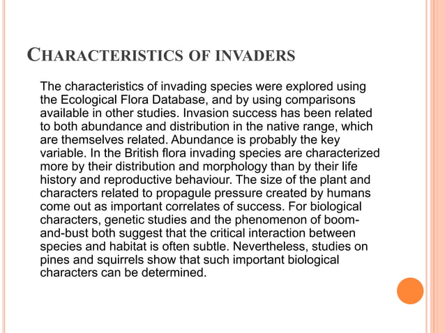 Biological Invasion - Ecology | PPTX