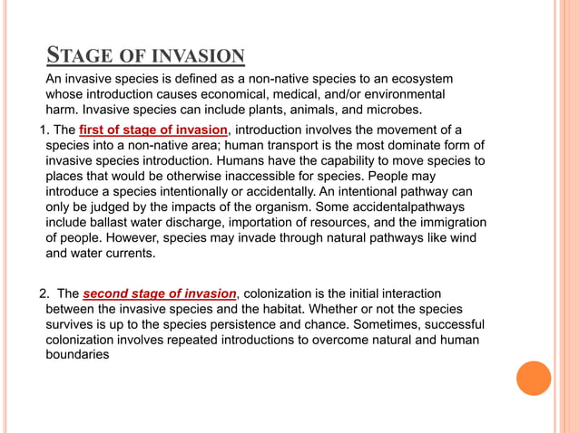 Biological Invasion - Ecology | PPTX