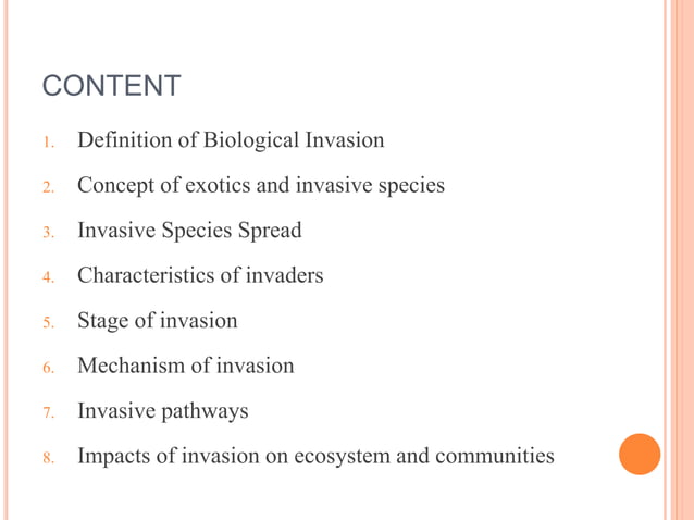 Biological Invasion - Ecology | PPTX