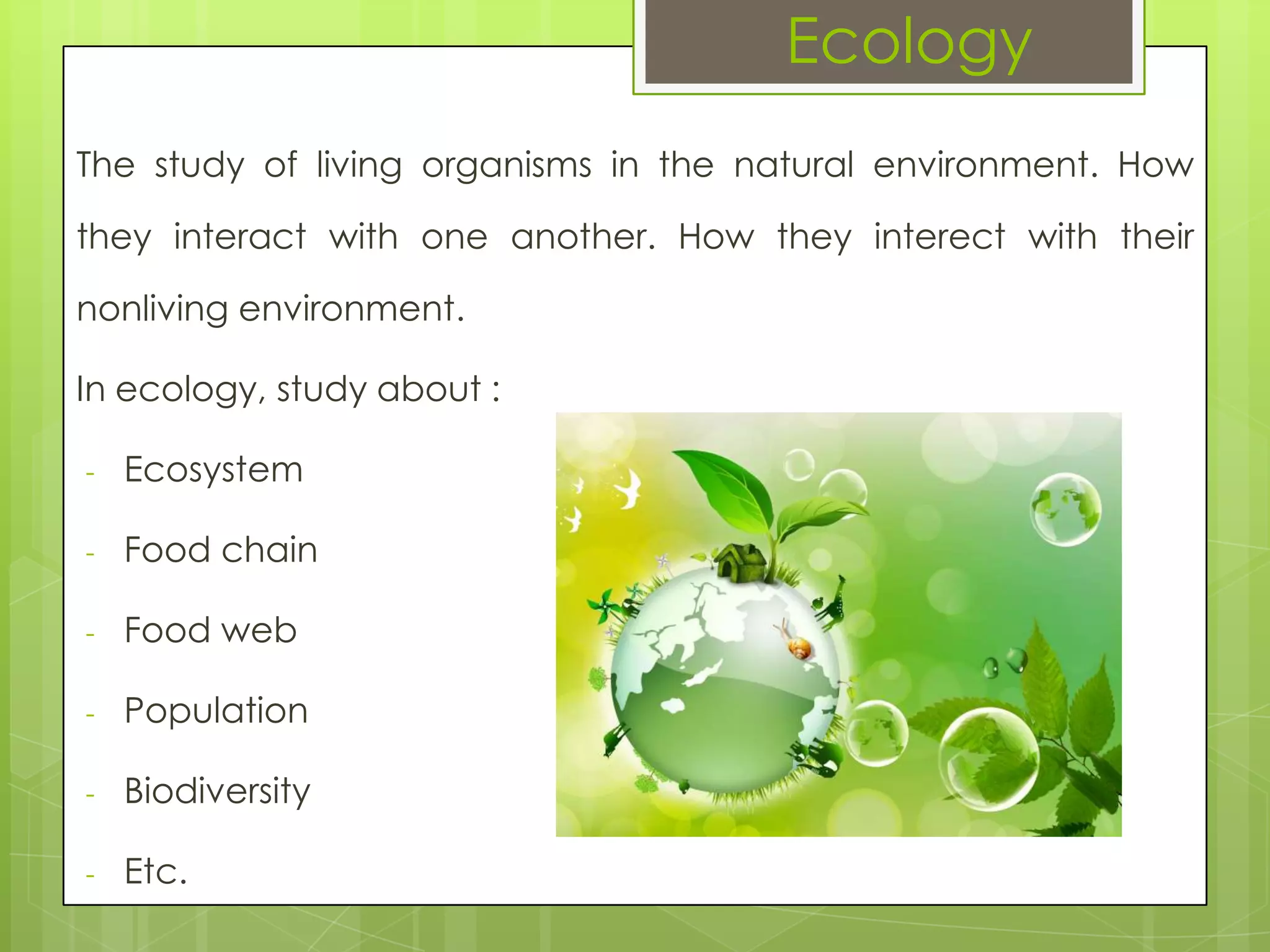 Ecology and environment | PPTX