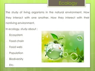Ecology and environment | PPTX