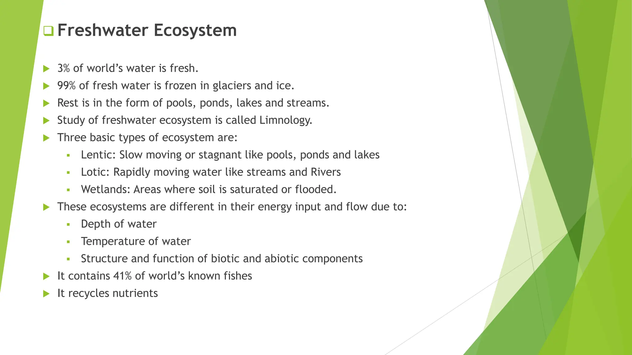 Ecology and types of ecosystem, factors and energy flowpptx | PPT