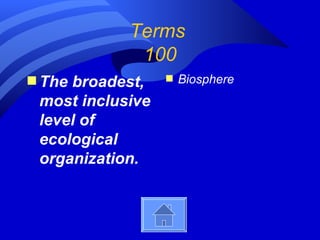 Ecology bio jeopardy | PPT