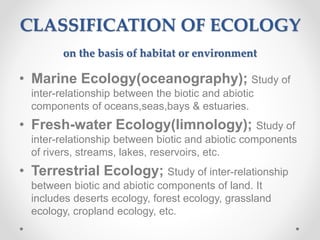 Ecology by syed asim haq | PPTX