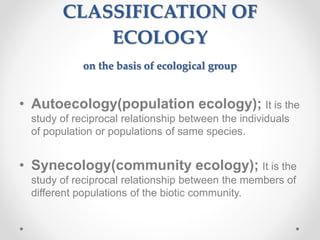 Ecology by syed asim haq | PPTX