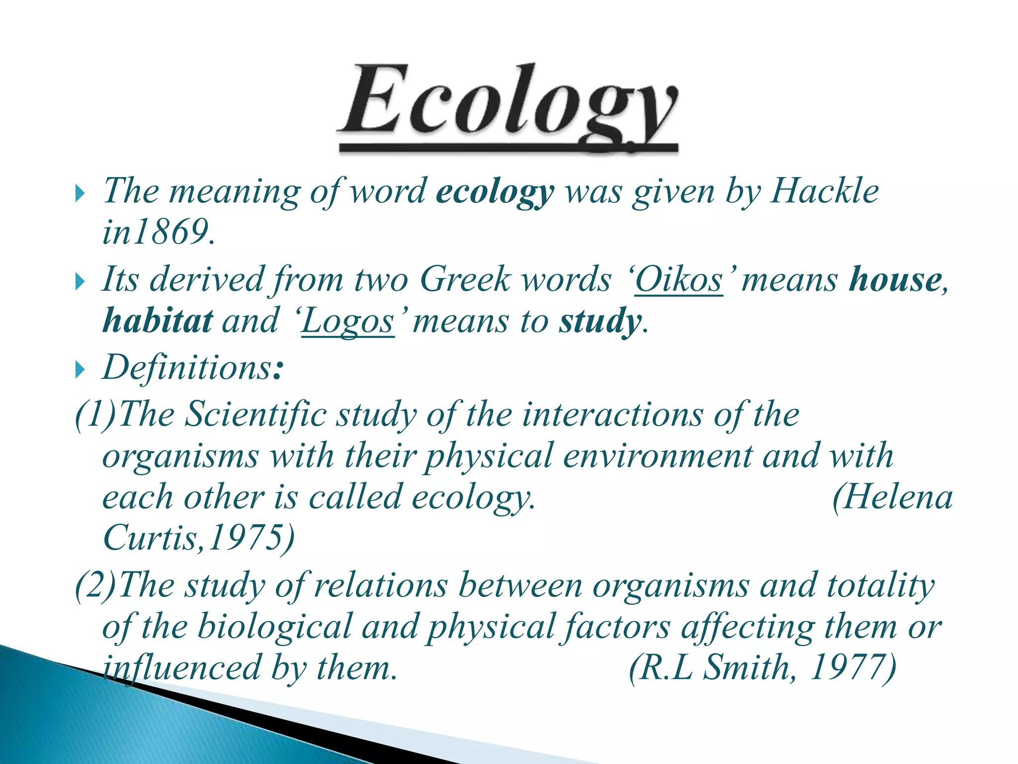 Ecology & Ecosystem | PPTX