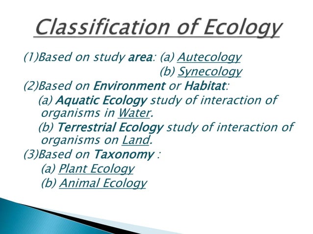 Ecology & Ecosystem | PPTX