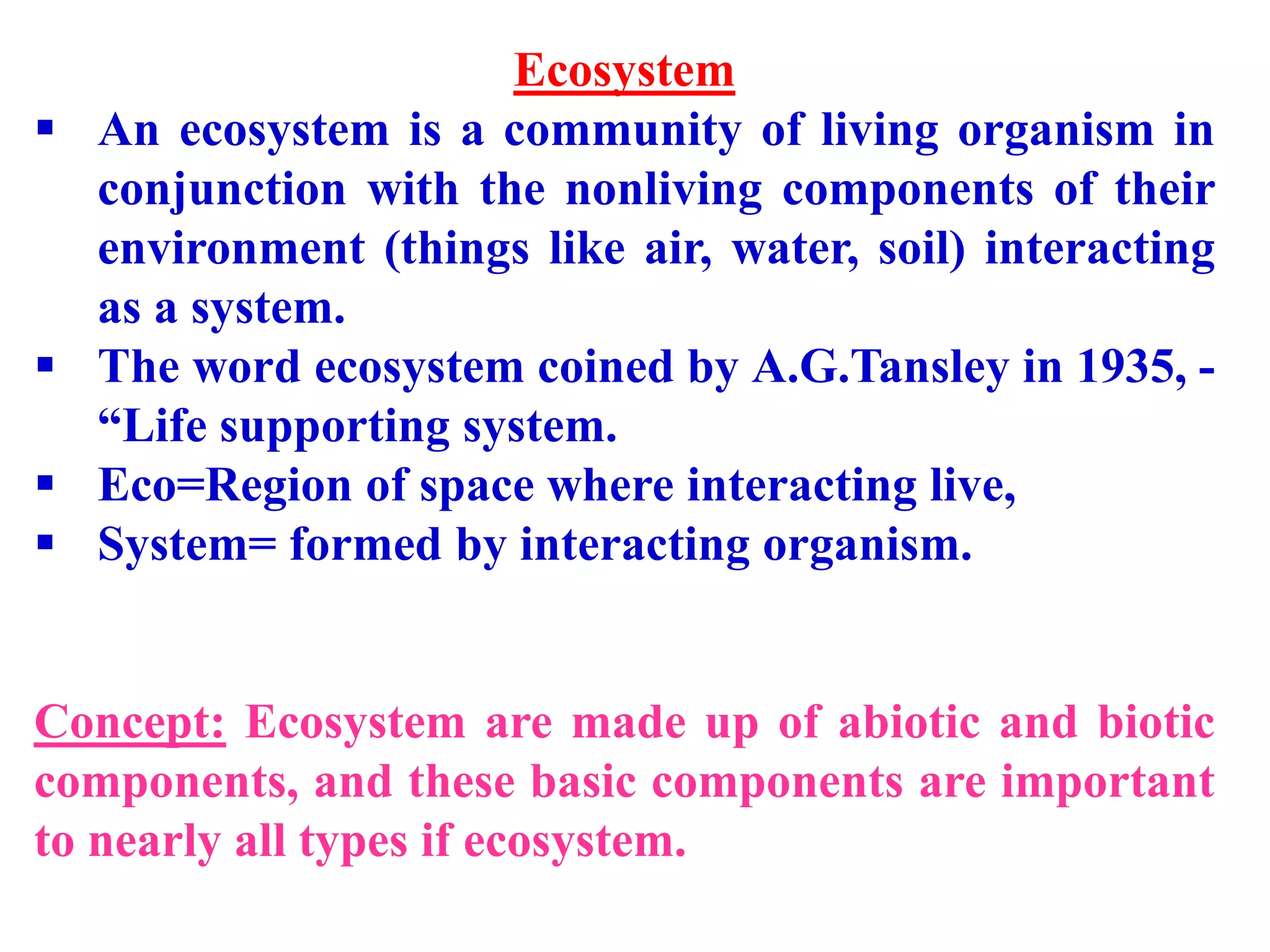 Ecology & Ecosystem | PPTX | Geography | Science