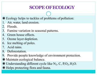 Ecology & ecosystem by pooja | PPTX