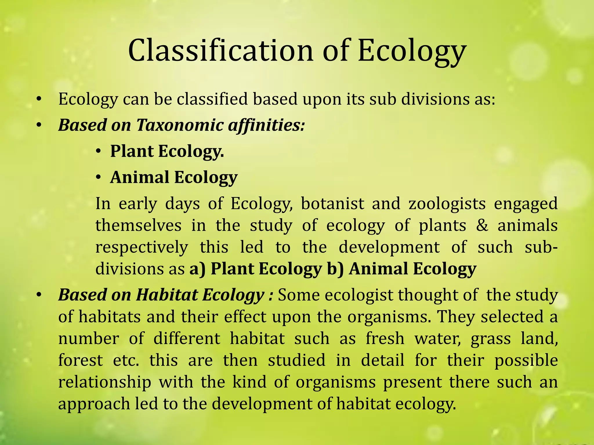 Ecology & Ecosystems | PDF