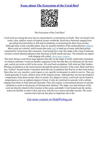 Ecology Essay | PDF