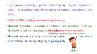 Parent offspring conflicts and sibling rivalry in insects | PPTX ...