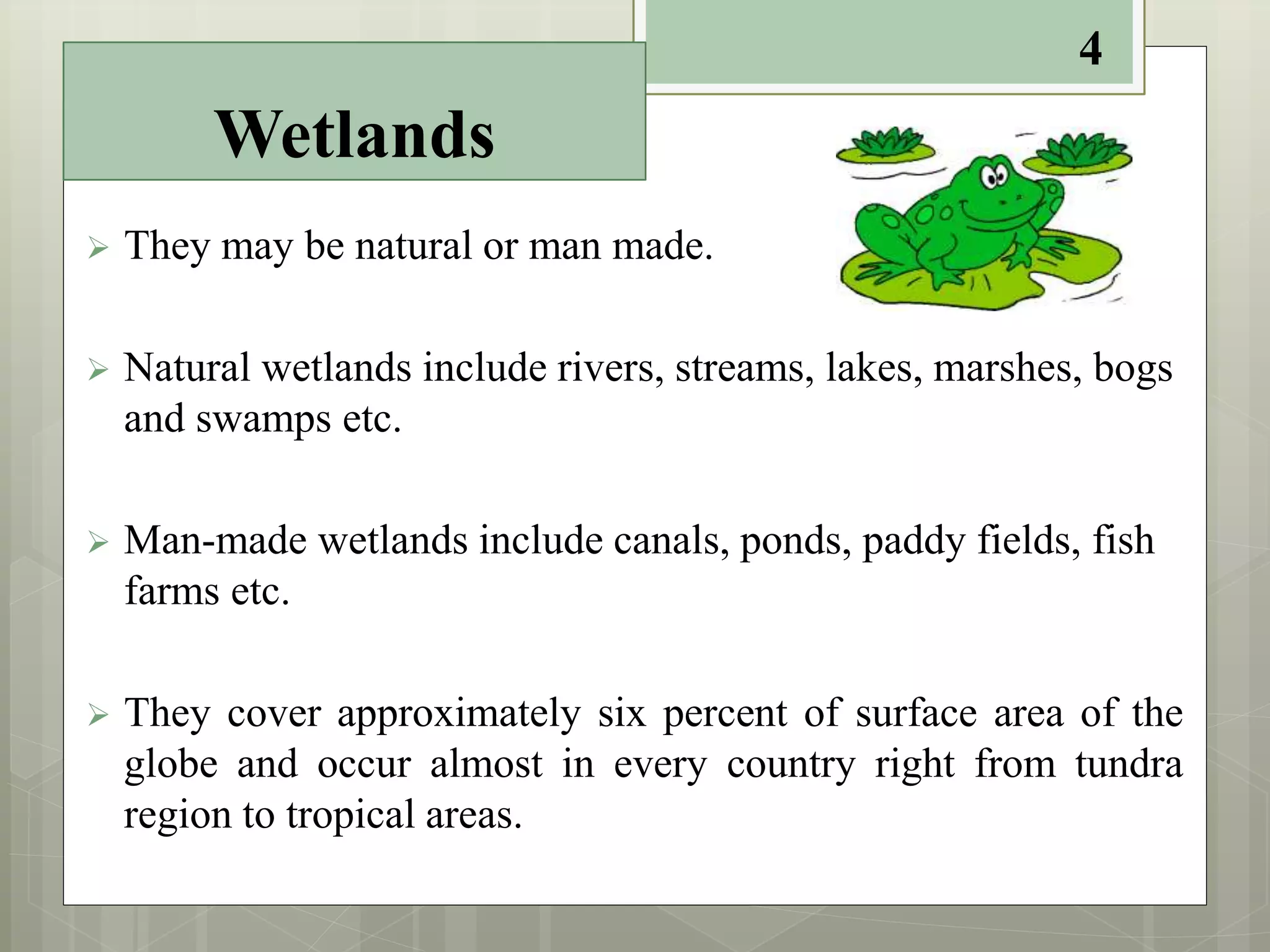 Wetlands of Pakistan, their Conservation & Management | PPTX