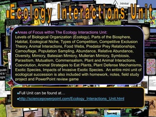 Ecology PowerPoint Review Game, Quiz, Biodiversity, Camouflage, Mimicry ...