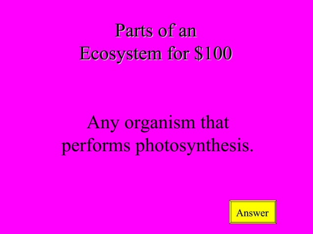 Ecology Test Review- Jeopardy | PPT | Nutrition | Healthy Living