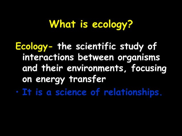 Ecology notes ppt | PPT