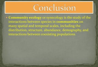 Ecology of community | PDF