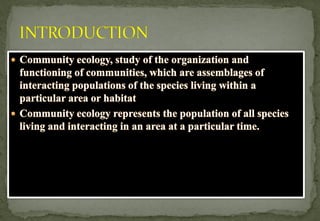 Ecology of community | PDF