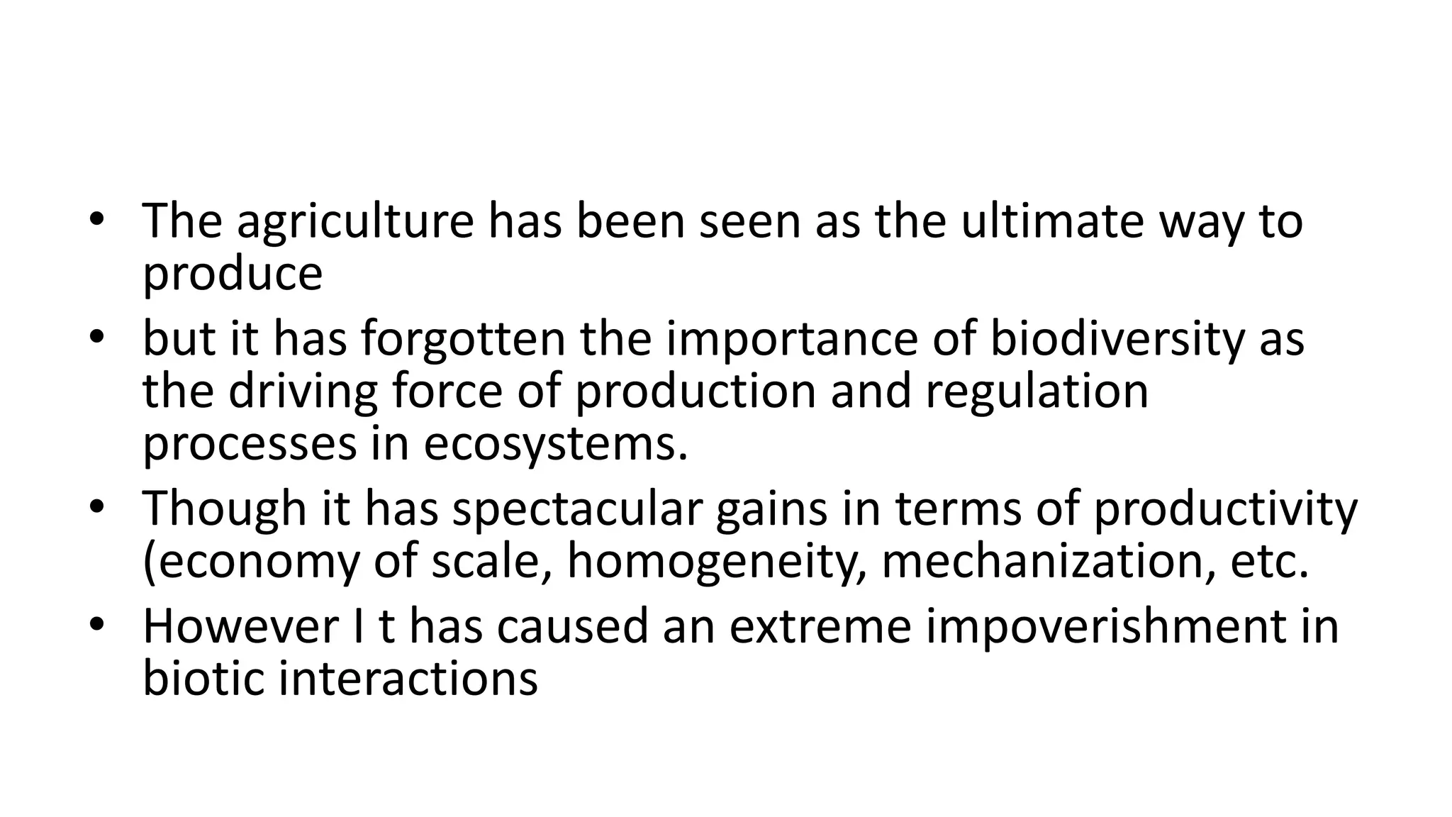 Ecology of food production | PPTX