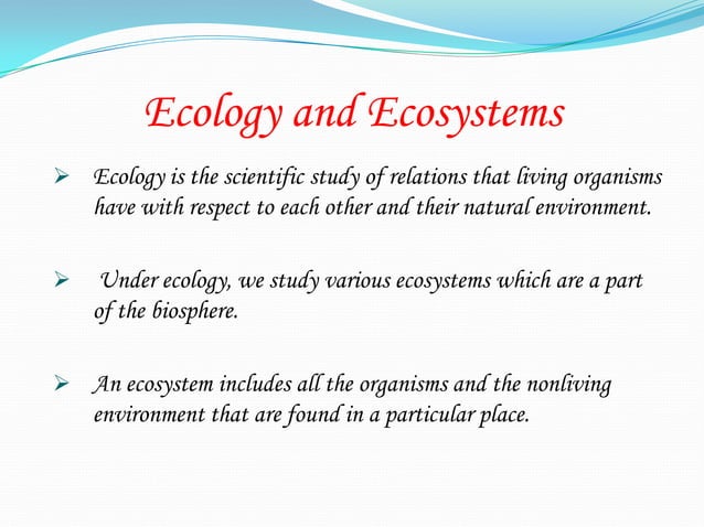 Ecology and ecosystem | PPT