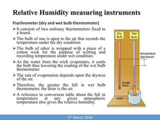 Instruments for measuring temperature and Relative humidity | PPTX