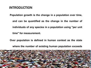 Excess growth of population | PPT