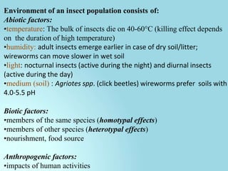 History of insect ecology and components of environment | PPTX