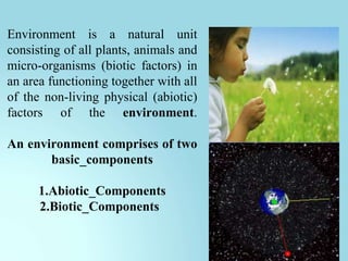 History of insect ecology and components of environment | PPTX