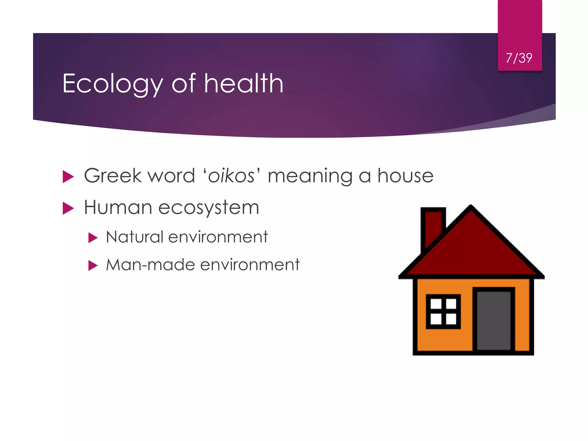 Ecology of health, Right to health & health and development | PPTX