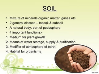 Renewable Resources Soil