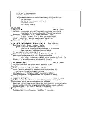 Ecology test frq standards 2013 | PDF