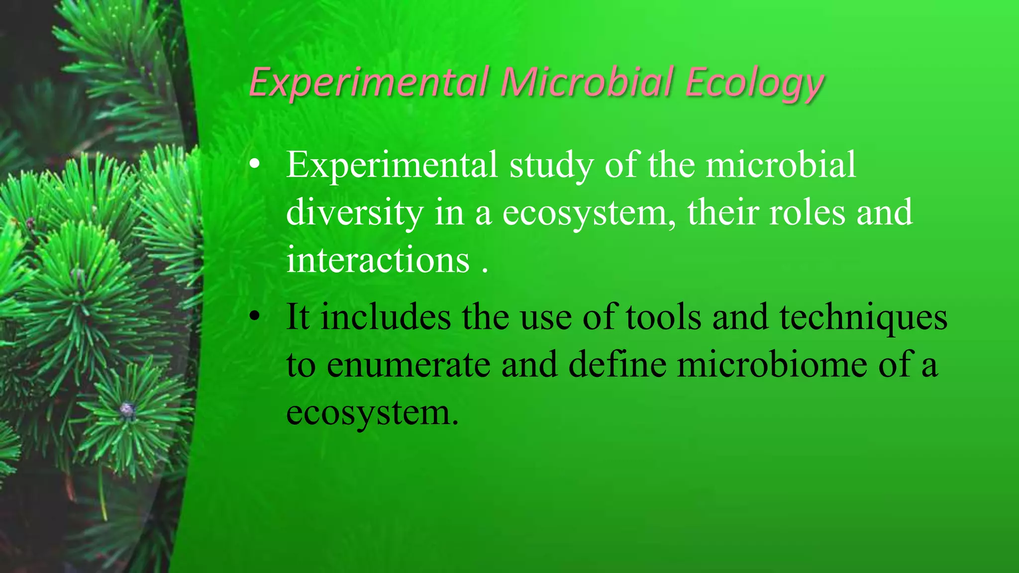 Ecology tools and techniques | PPTX