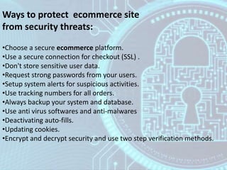 Security issues in E-commerce | PPTX