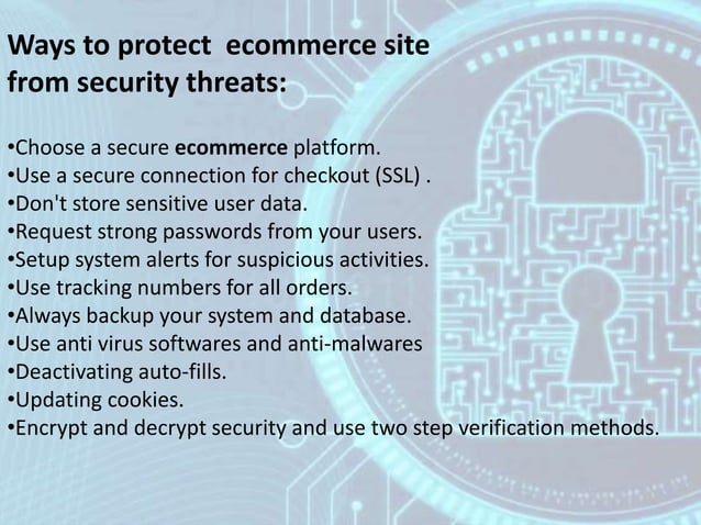 Security issues in E-commerce | PPTX | Internet | Computing