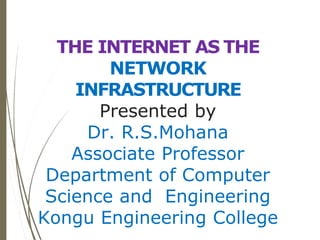 Internet as the network infrastructure | PPTX