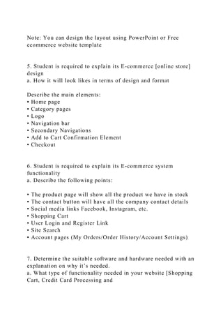 ECOM 101 E-Commerce Project Assignment Assignm.docx