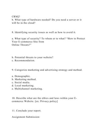 ECOM 101 E-Commerce Project Assignment Assignm.docx
