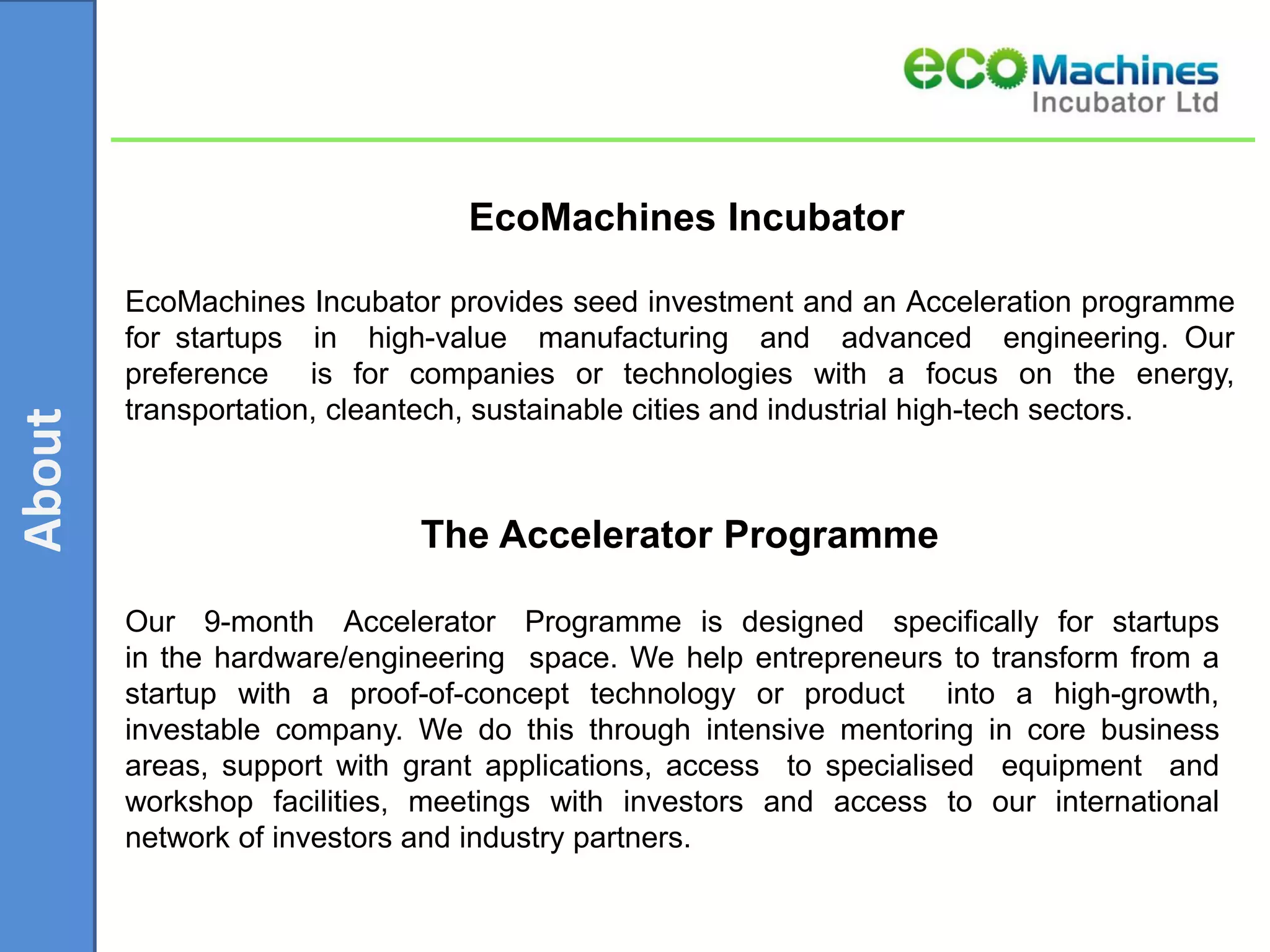 EcoMachines Incubator | PDF