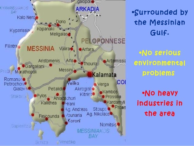 Ecomap of messinia greece