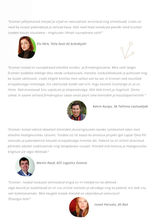 Ecomari ärikingitused 2018 -2019 | PDF