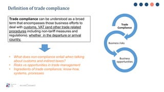 Customs and taxes, dealing with trade compliance in cross-border e ...