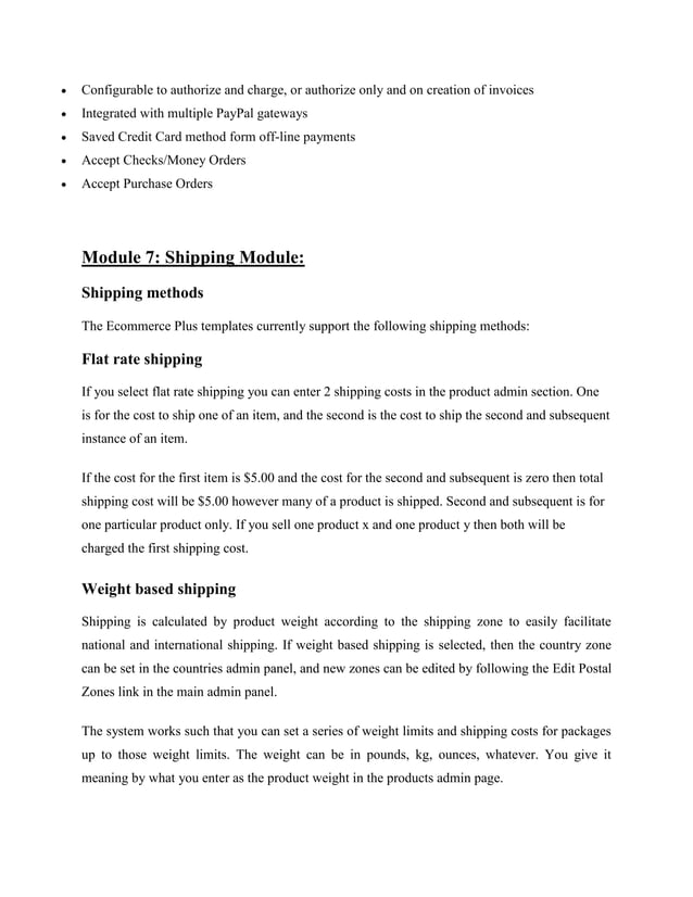 Online Store Modules | PDF