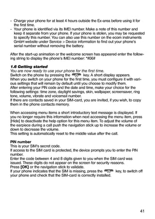 Ecom Ex-Handy 05 ATEX Certified Hazardous Area Mobile Phone - Manual | PDF