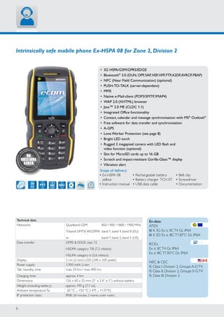 Ecom Ex-HSPA 08 ATEX Hazardous Area Mobile Phone | PDF | Smartphones ...